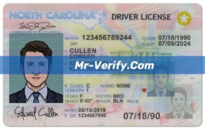 North Carolina driver license Psd Template | Mr Verify