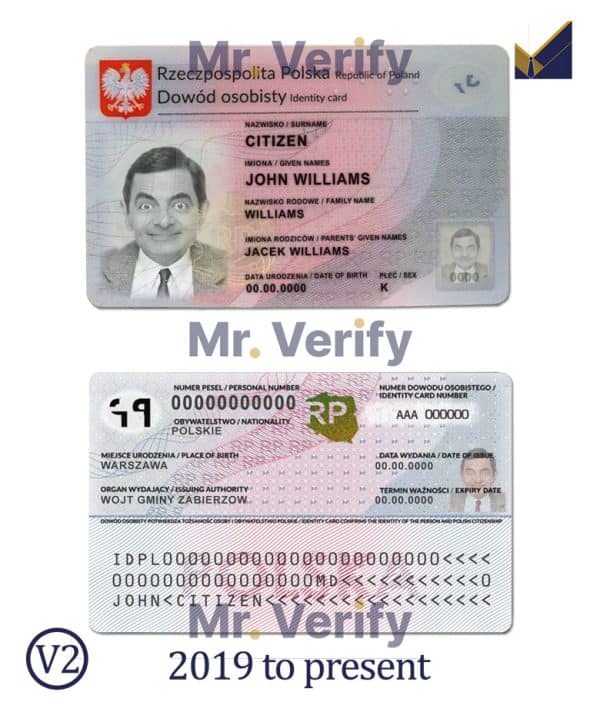 High-Res Poland ID Card PSD Template