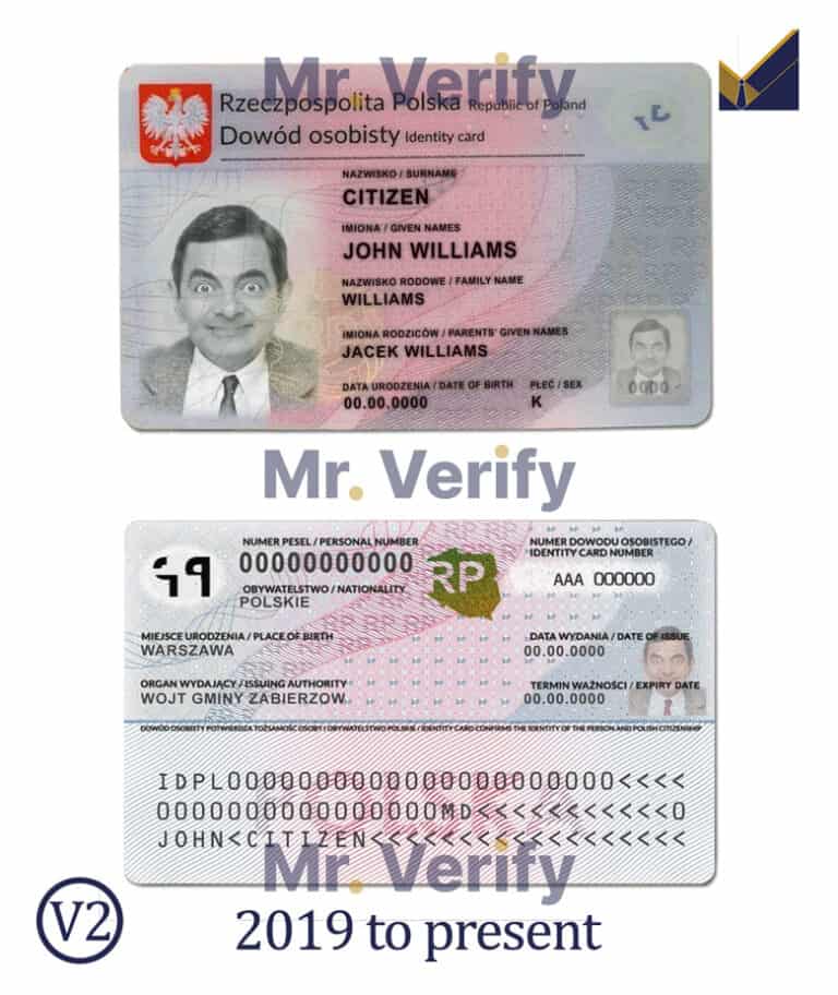 High-Res Poland ID Card PSD Template