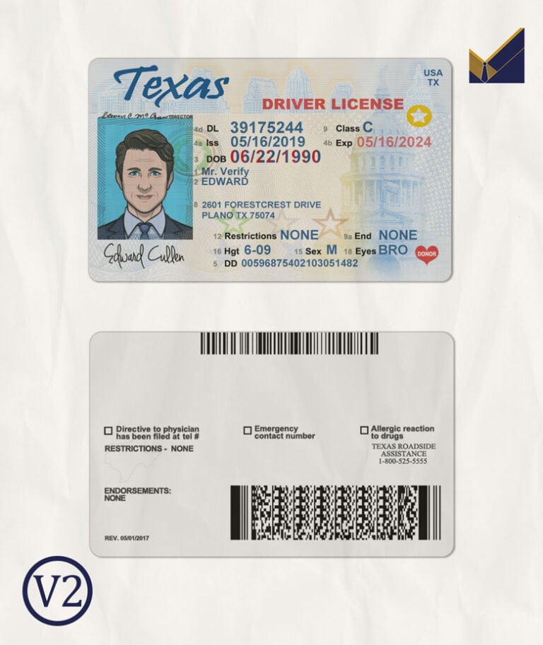 Texas Driver License Psd Template