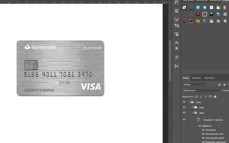 Santander Bank Credit Card Psd Template