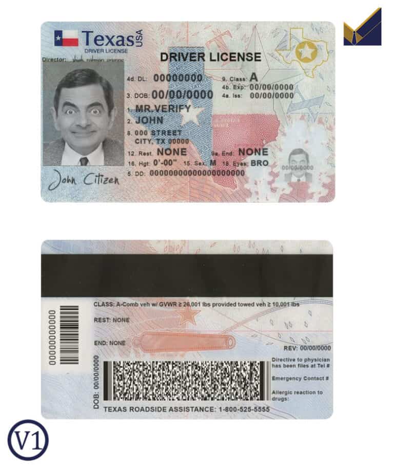 Texas Driver License Psd Template