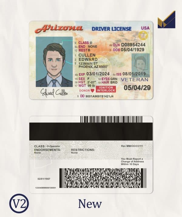 Arizona Driver License PSD Template
