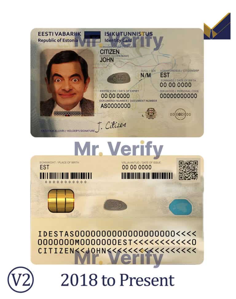 Estonia ID Card Psd Template
