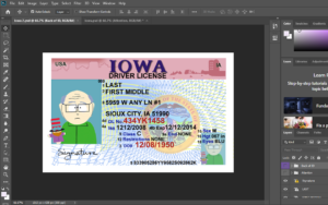 Iowa Driver License PSD Template Free Download | Mr. Verify