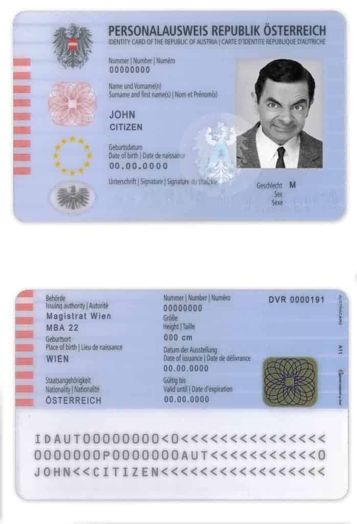 Austria ID Template In PSD Format, Fully Editable, With All Fonts | Mr ...