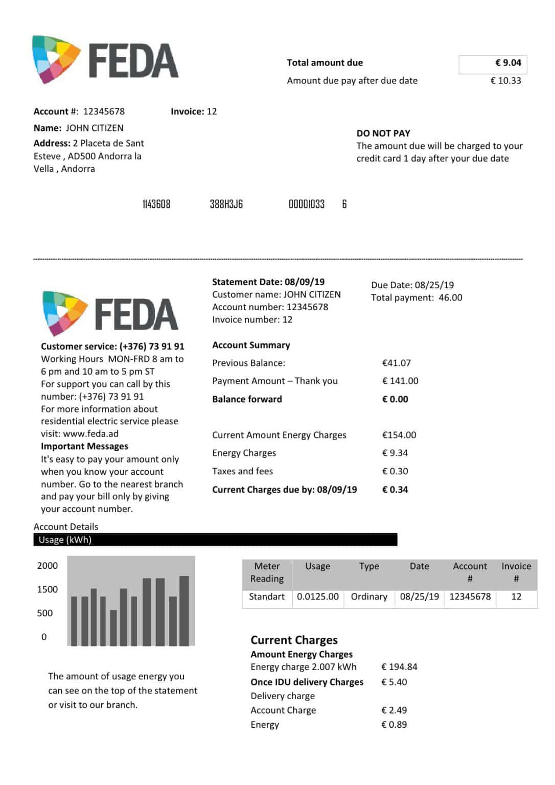 Fake Proof Of Address (Utility Bill Template) | Mr. Verify