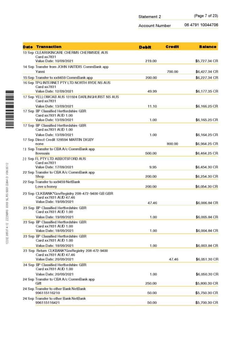 Australia Commonwealth Bank Statement Template In Word And PDF Format ...