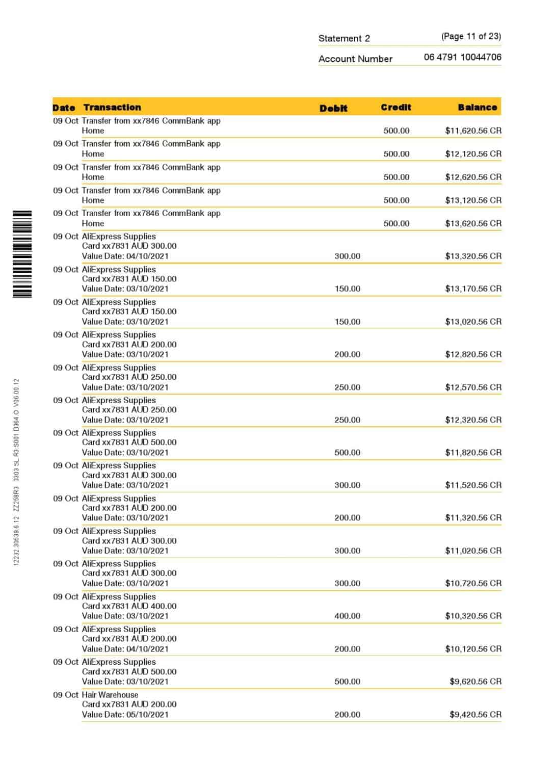 Australia Commonwealth Bank Statement Template In Word And PDF Format ...