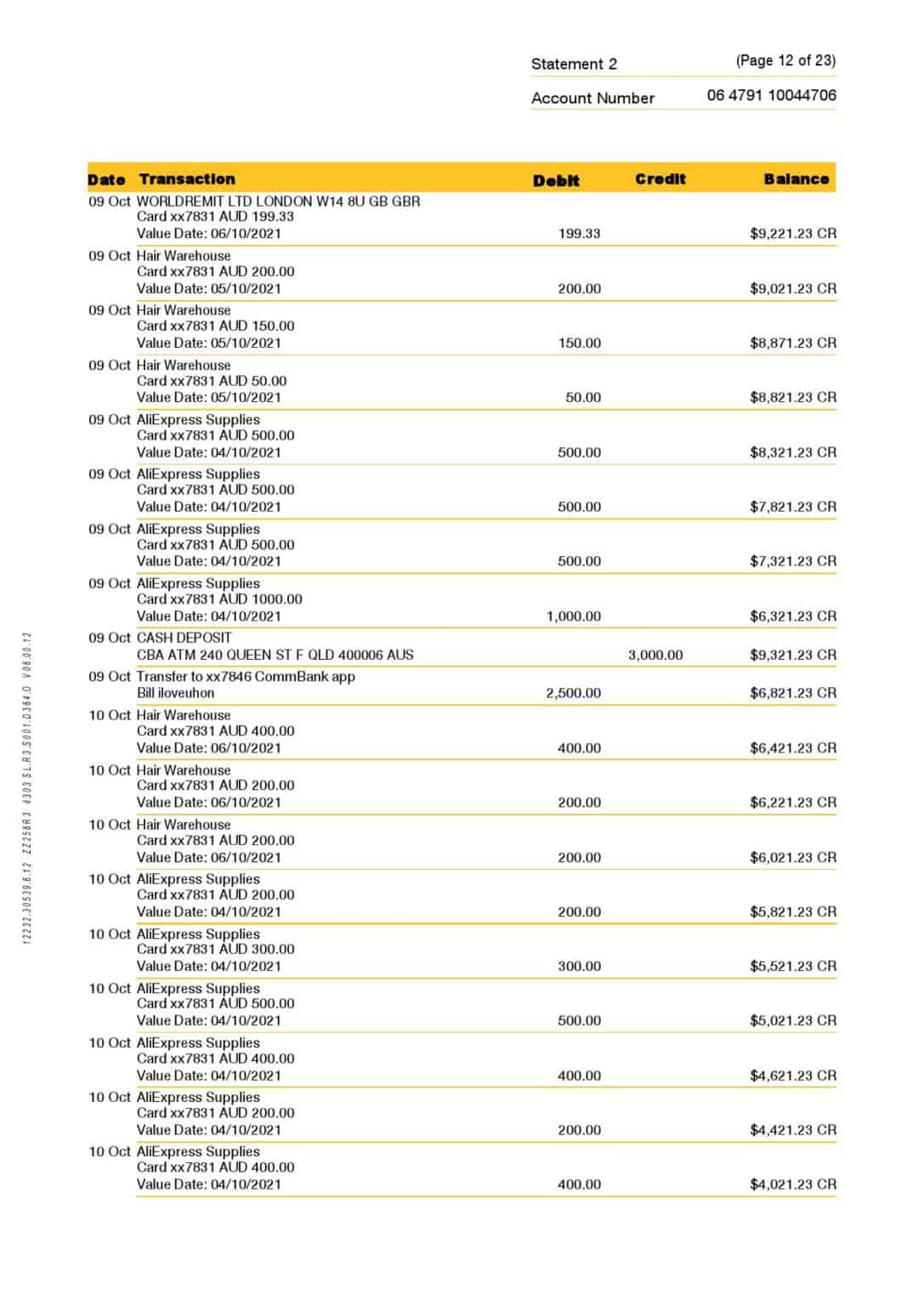 Australia Commonwealth Bank Statement Template In Word And PDF Format ...