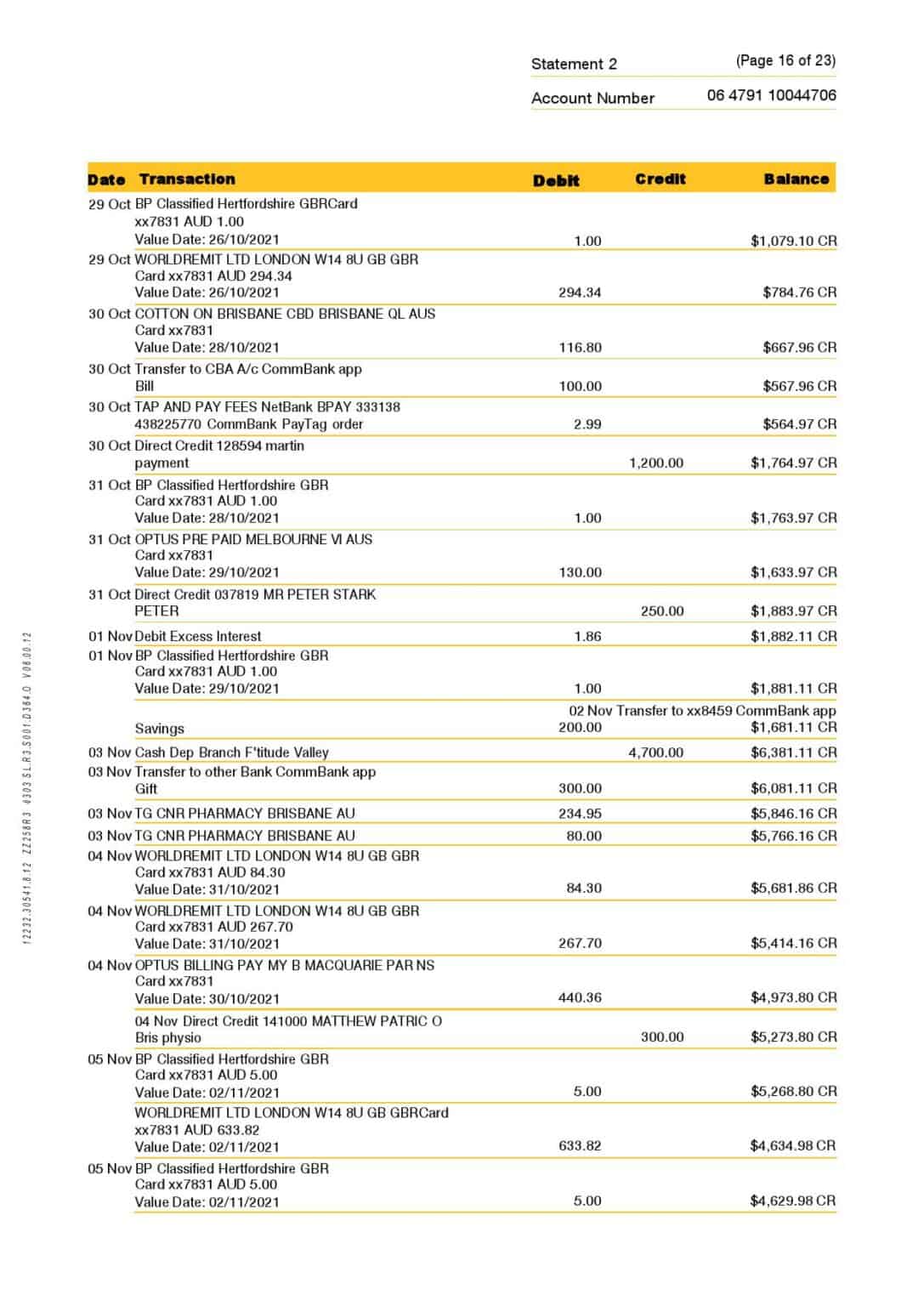 Australia Commonwealth Bank Statement Template In Word And PDF Format ...