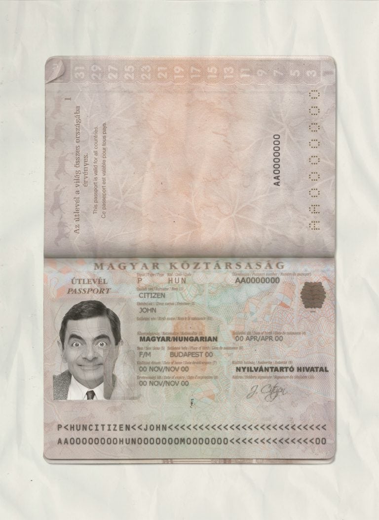 Editable Hungary Passport PSD Template