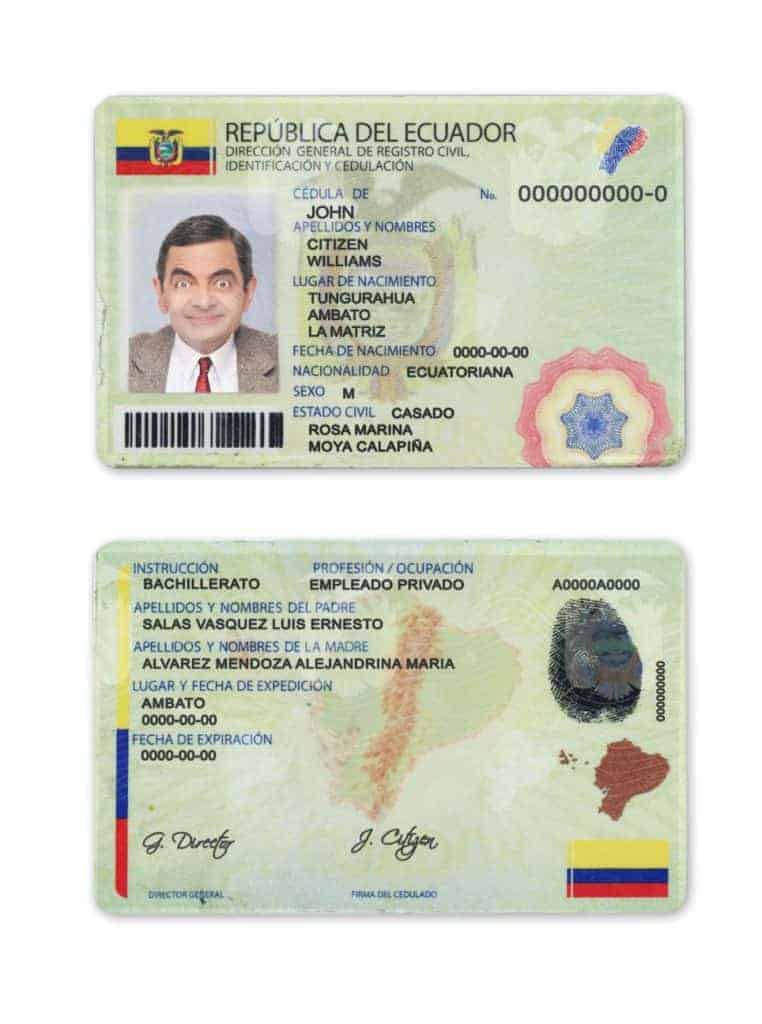 Ecuador ID Template In PSD Format, Fully Editable
