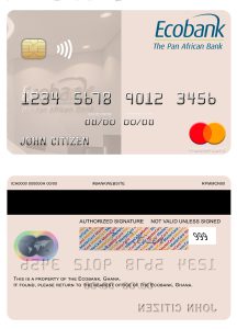 Editable Ghana Ecobank Ghana Mastercard Templates In PSD Format
