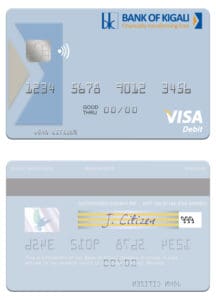 Editable Rwanda Bank Of Kigali Visa Debit Card Templates In PSD Format