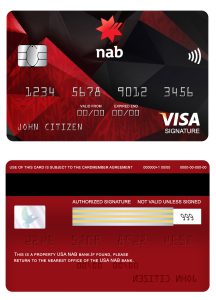 Editable USA NAB Bank Visa Signature Card Templates In PSD Format