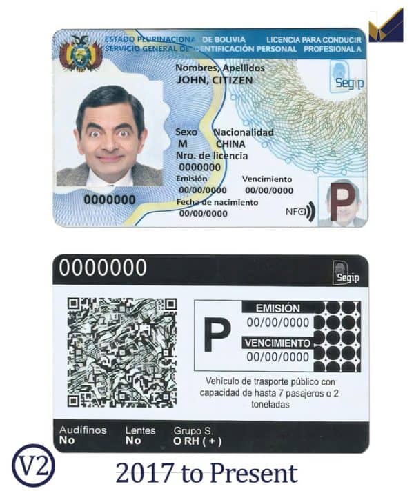Editable Bolivia Driver License Template | PSD Layer-Based