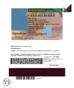 USA Florida Driver License Psd Template | Mr. Verify