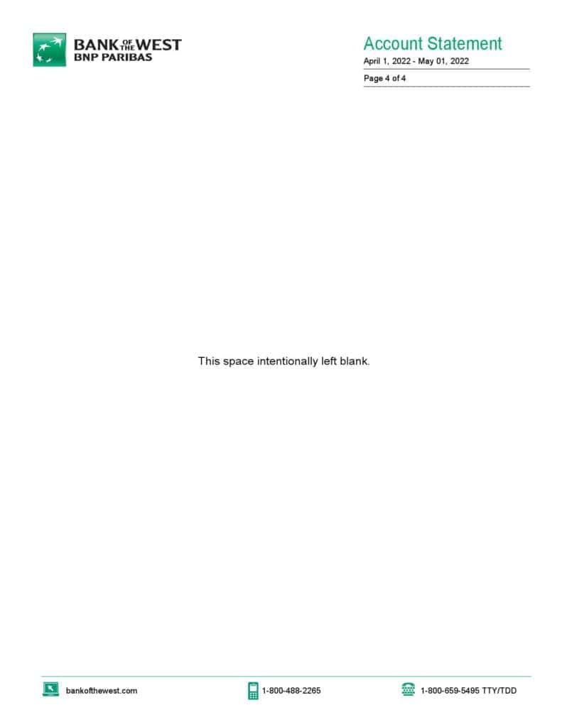 France BNP Bank Statement Word And PDF Template, 4 Pages