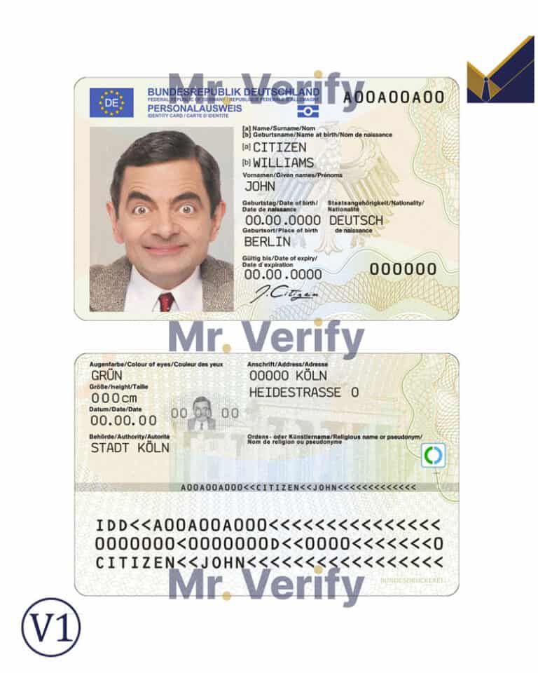 Germany ID Card Psd Template