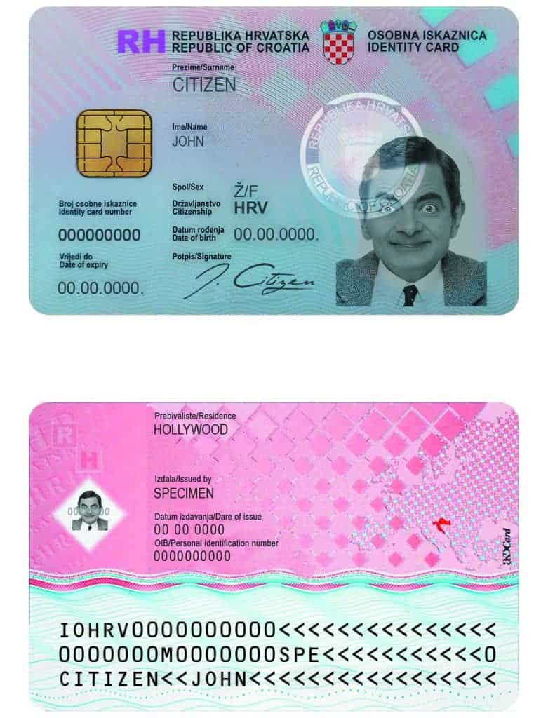 Croatia ID Template In PSD Format
