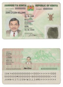 Kenya ID Template In PSD Format, Fully Editable