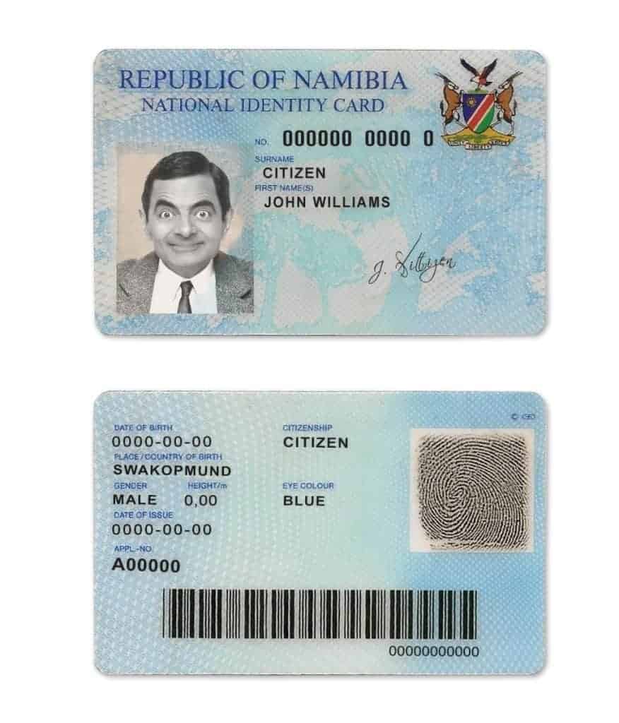 Premium Namibia ID Card PSD Template