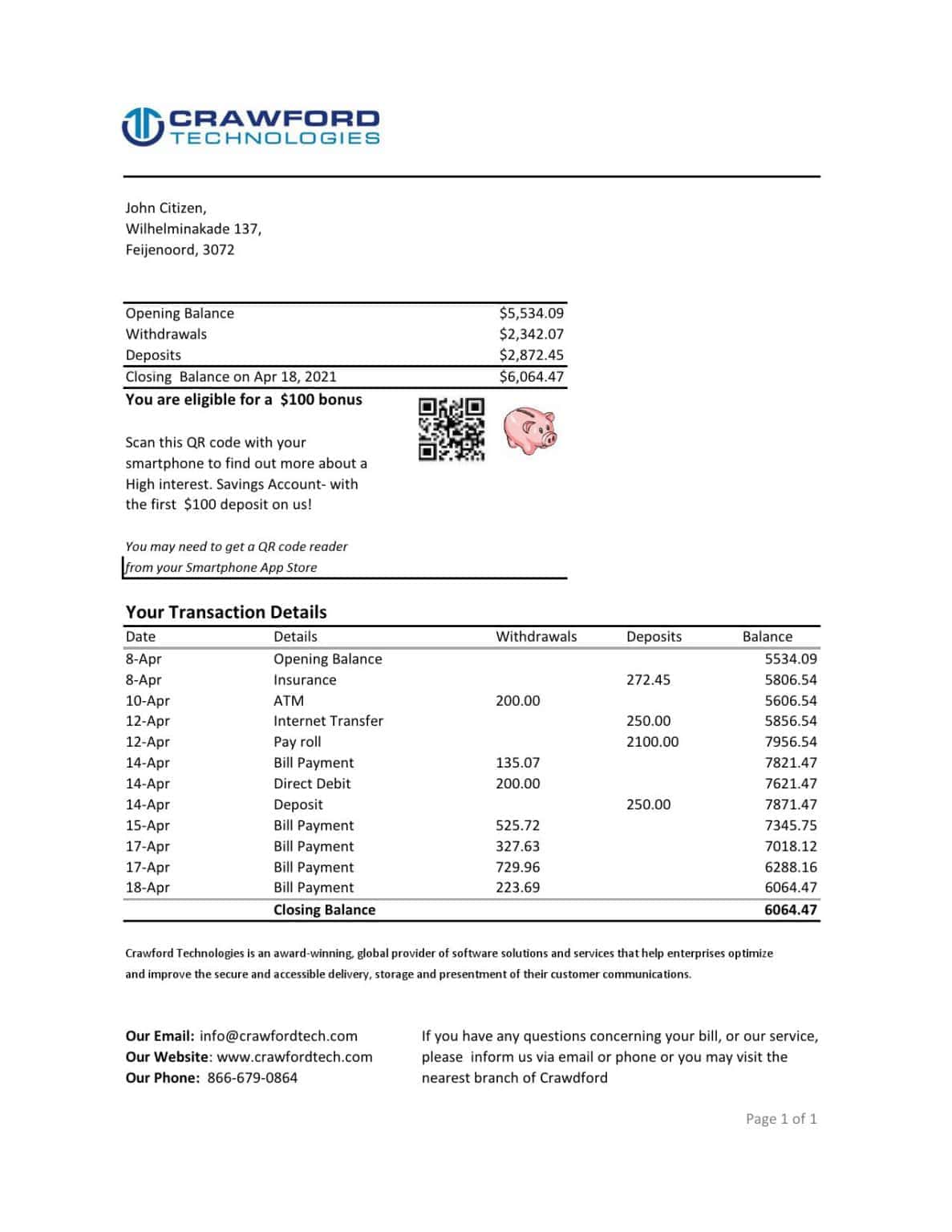Albania ProCredit Bank Statement Template In Excel And PDF Format | Mr ...