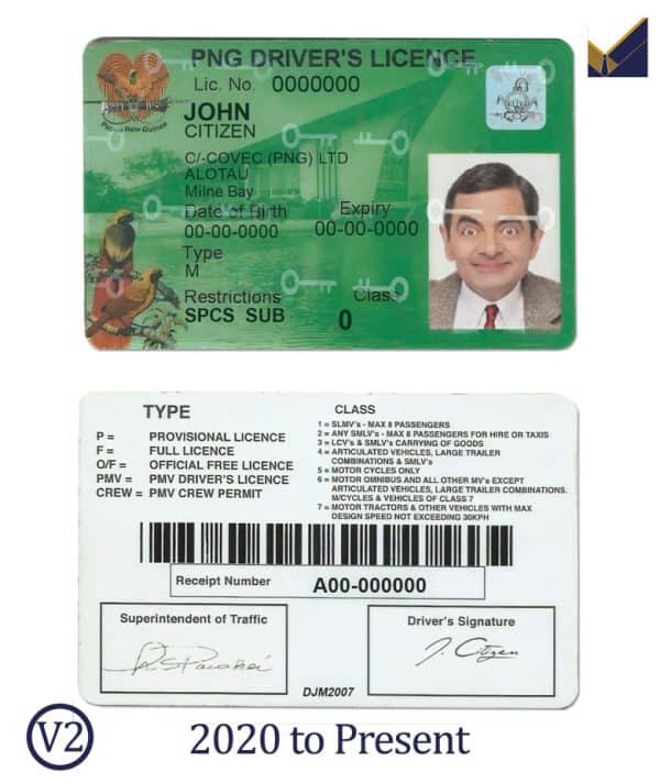 Editable Papua New Guinea Driver License Template | PSD Layer-Based