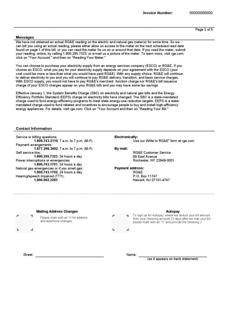 USA RG&E Utility Bill Template In Word And PDF Format (5 Pages) | Mr ...