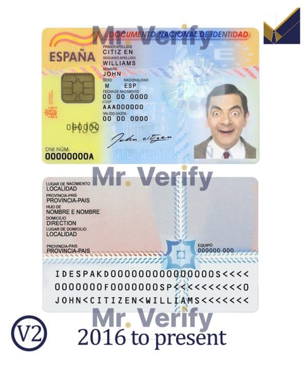 Spain ID Template In PSD Format, Fully Editable, With All Fonts