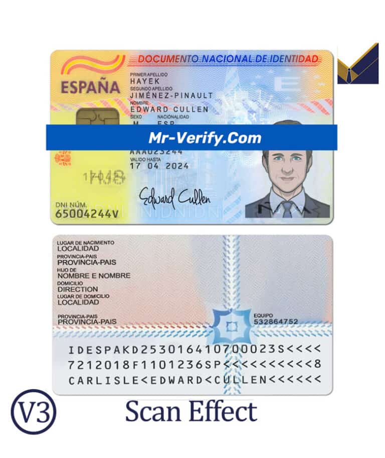 Spain ID Template In PSD Format, Fully Editable, With All Fonts