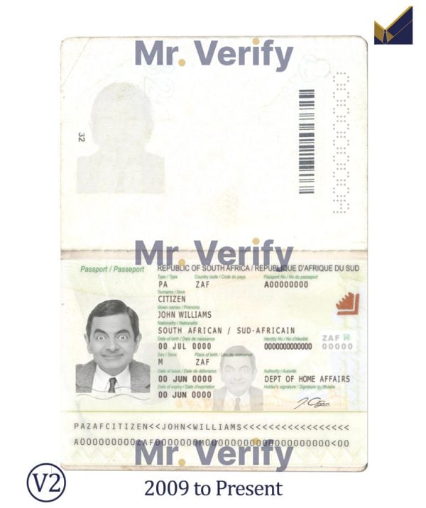 South Africa Passport PSD Template
