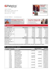 USA California Patelco Credit Union Bank Statement Template In Excel ...