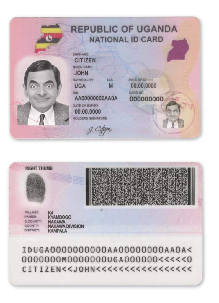 High-Res Uganda ID Card PSD Template