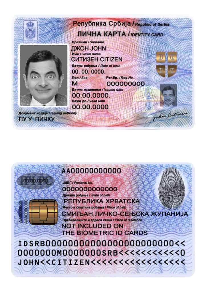 Serbia ID Template In PSD Format, Fully Editable, With All Fonts