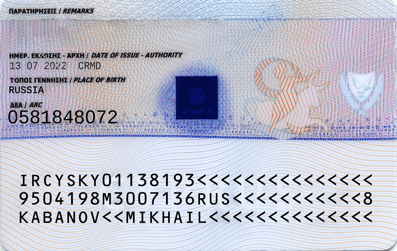 Cyprus Residence Permit PSD Template
