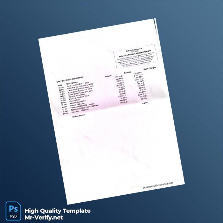 South Africa FNB Bank Statement Template In Word And PDF Formats 3 Page