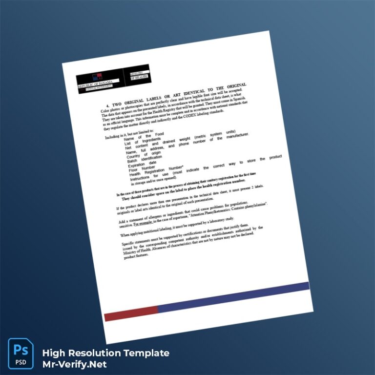 Editable Panama Ministry Of Health Food Sanitary Registration ...