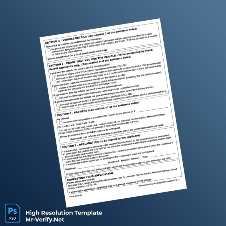 Editable Residential Parking Permit Application Form Word And Pdf ...