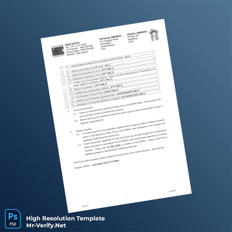 Editable South Africa Company Registration Guide Check List Word And Pdf Template 2 Page