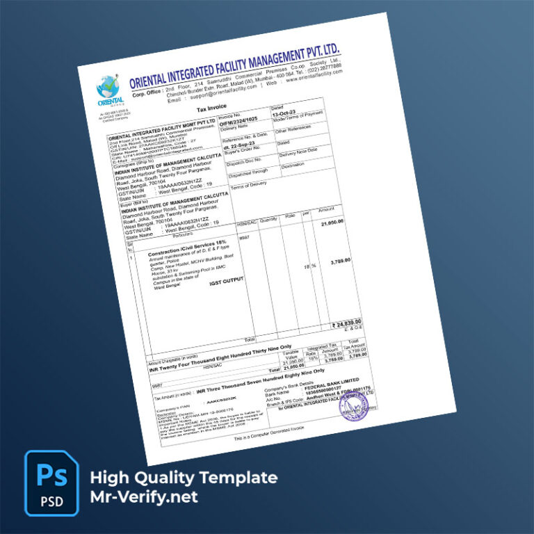 UAE Etisalat Group P.J.S.C. Editable Tax Invoice Template In Word And ...
