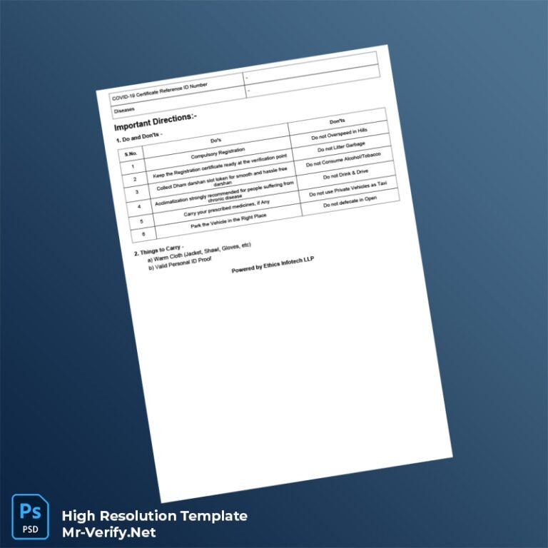 Editable Uttarakhand Uttarakhand Tourism Development Board Yatra Registration Letter Word And ...