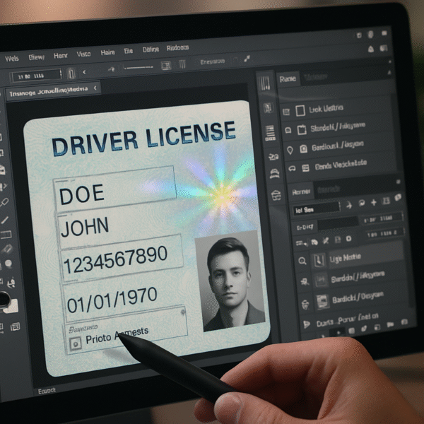 Driver License PSD Template Layers: Guide To Editing Fonts And ...
