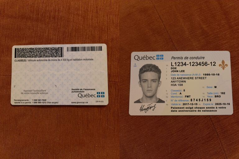 Canada Quebec Driver License | Mr. Verify