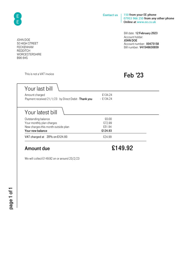 Great Britain Bill "EE" | Mr. Verify